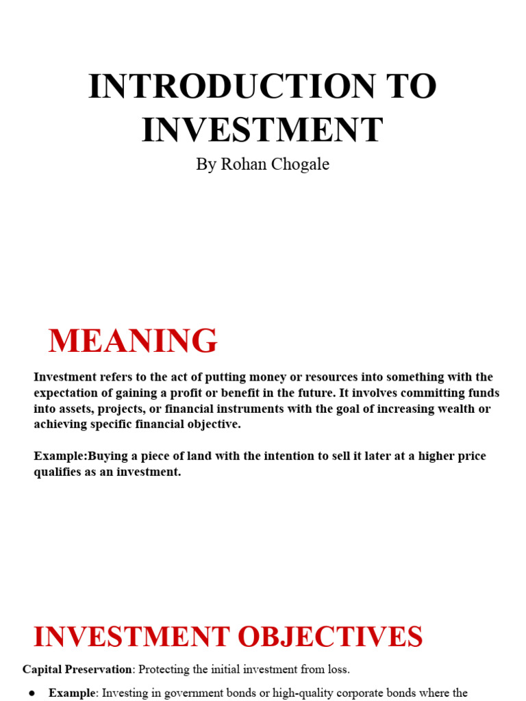 Introduction to Investment Basics | PDF | Investing | Stocks