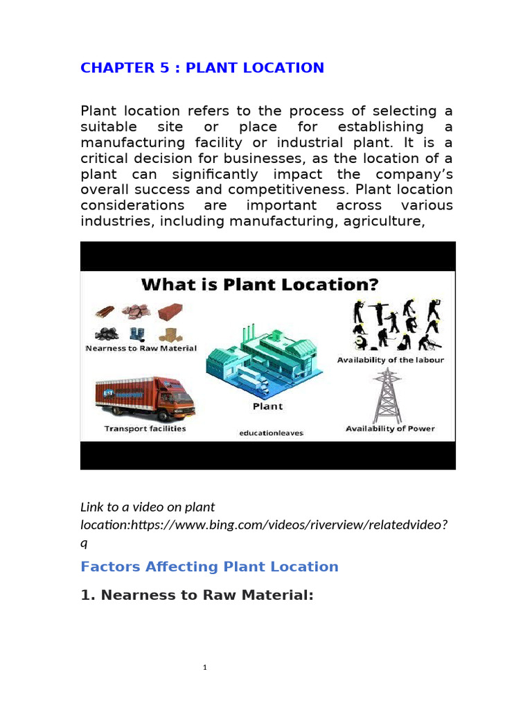 Chapter 5 Plant Location 2 | PDF | Waste Management | Market (Economics)