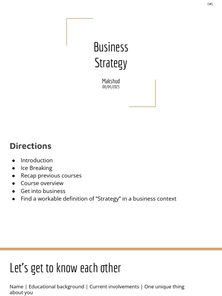 Business Strategy Course Overview | PDF | Competitive Advantage | Economies