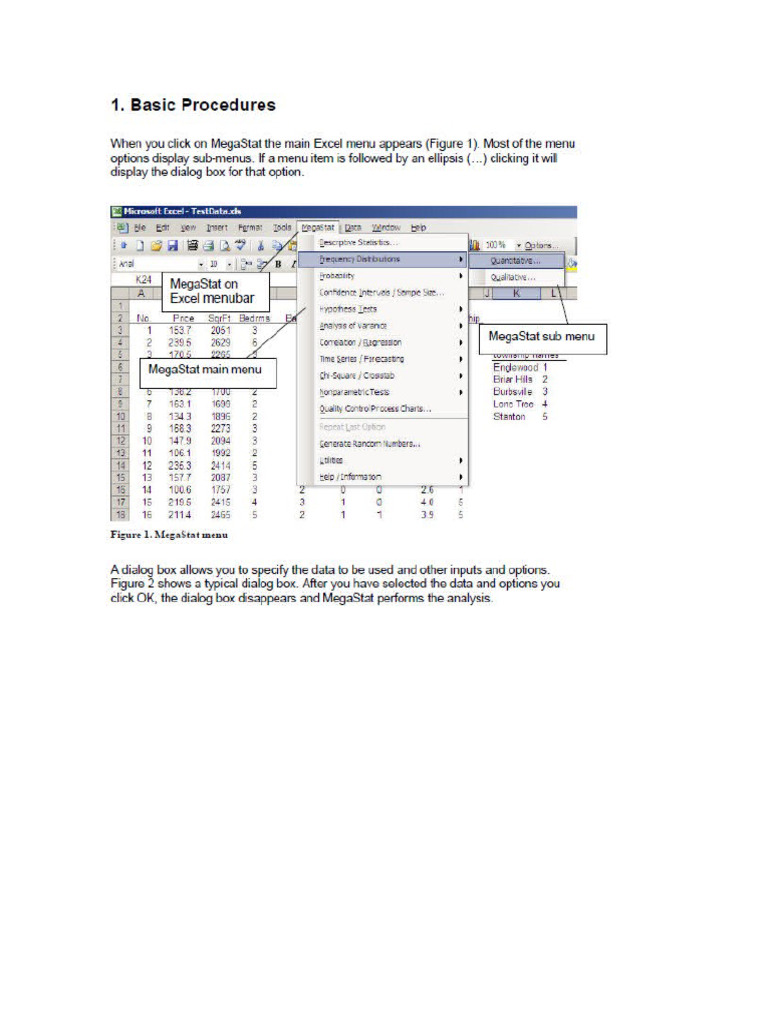 How We Use MegaStat | PDF