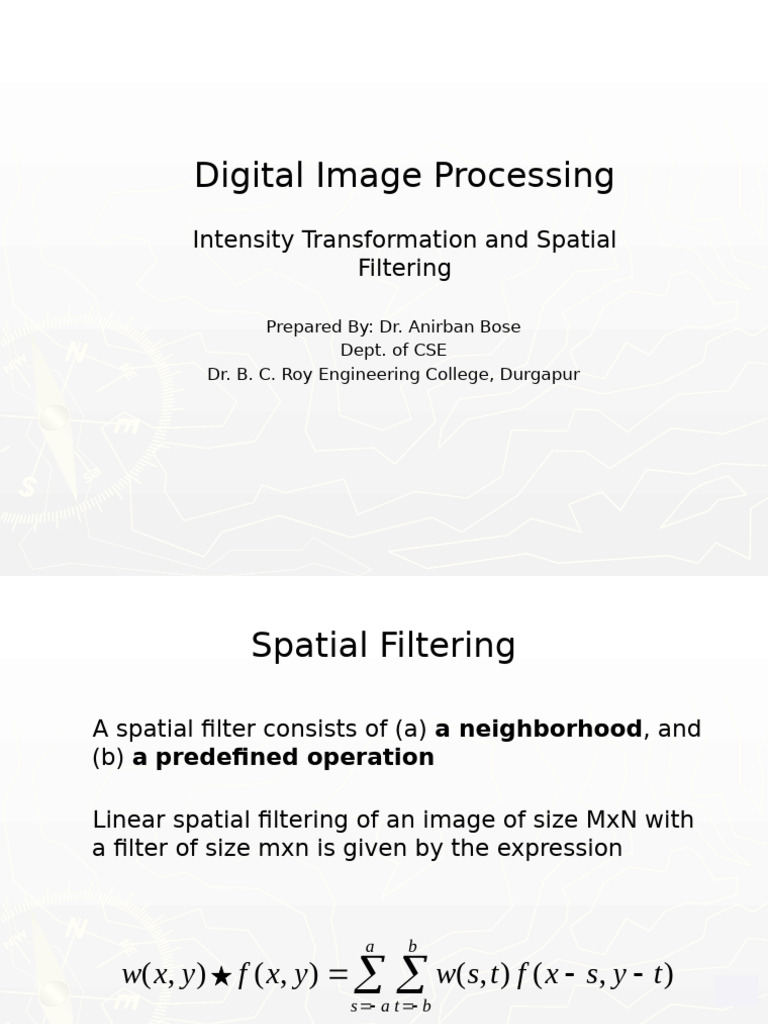 DIP - Special Filtering | PDF | Signal Processing | Multidimensional Signal Processing