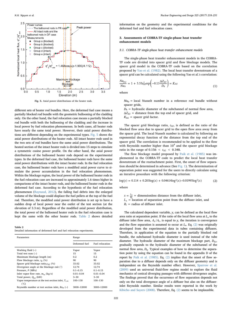 Improvements of COBRA-TF On The Effect of Flow Blockage During A LB ...