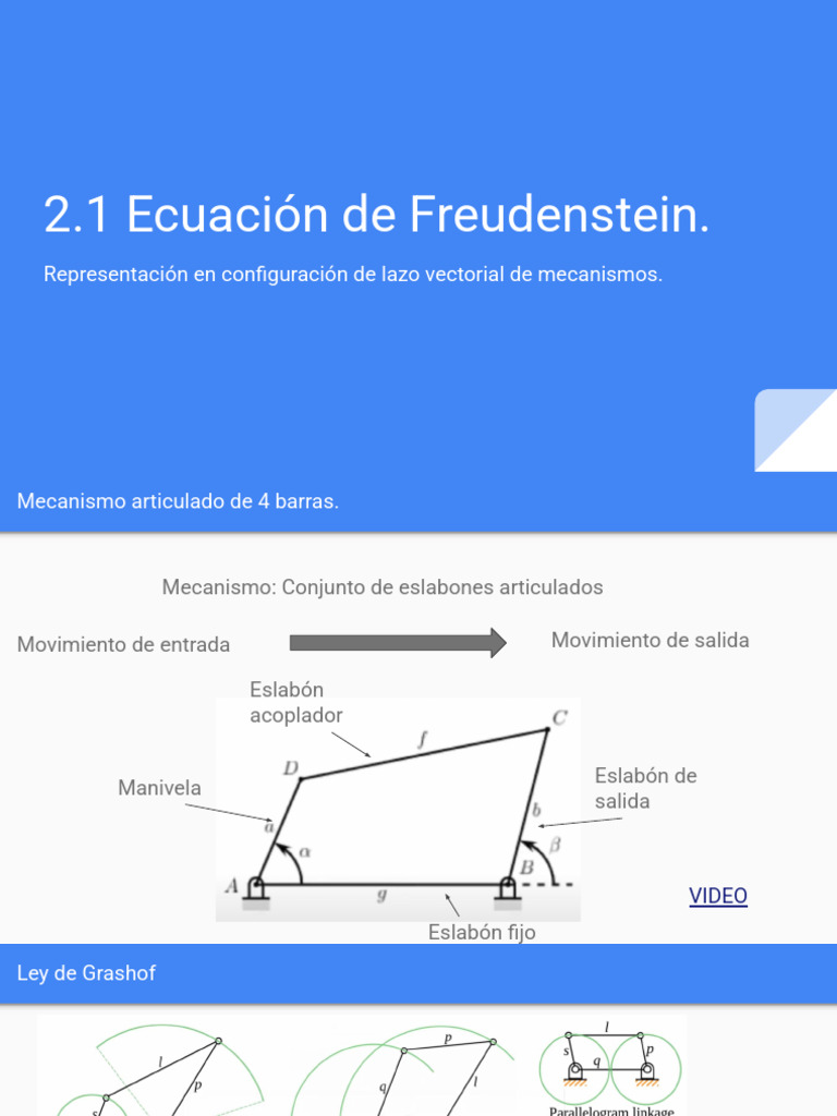 Ecuación de Freudenstein en Mecanismos | PDF | Velocidad | Rotación