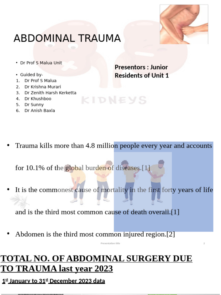Abdominal Trauma Overview and Management | PDF | Gallbladder | Major Trauma