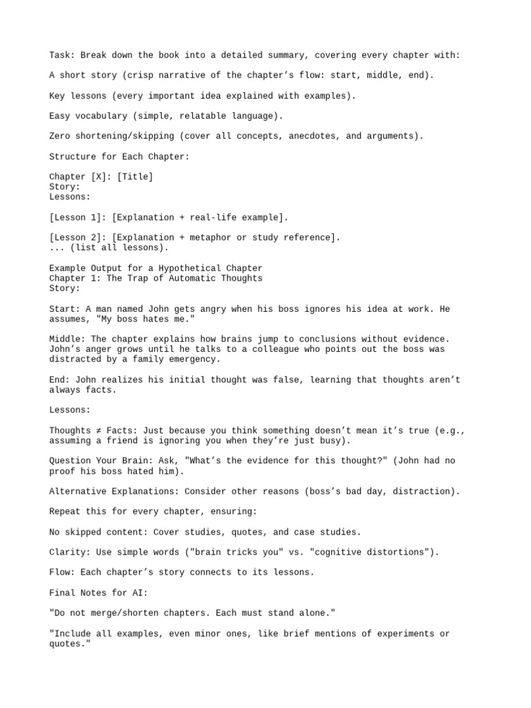 Task Break Down The Book Into A Det | PDF