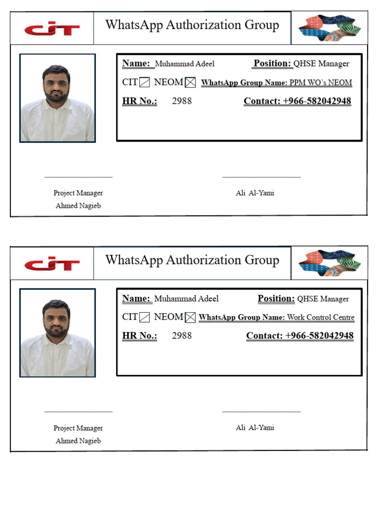 Muhammad Adeel QHSE Manager | PDF