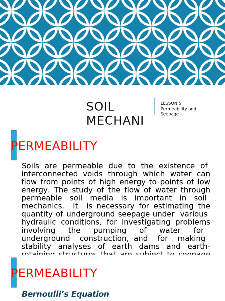 Soil Permeability and Seepage Analysis | PDF | Fluid Dynamics ...