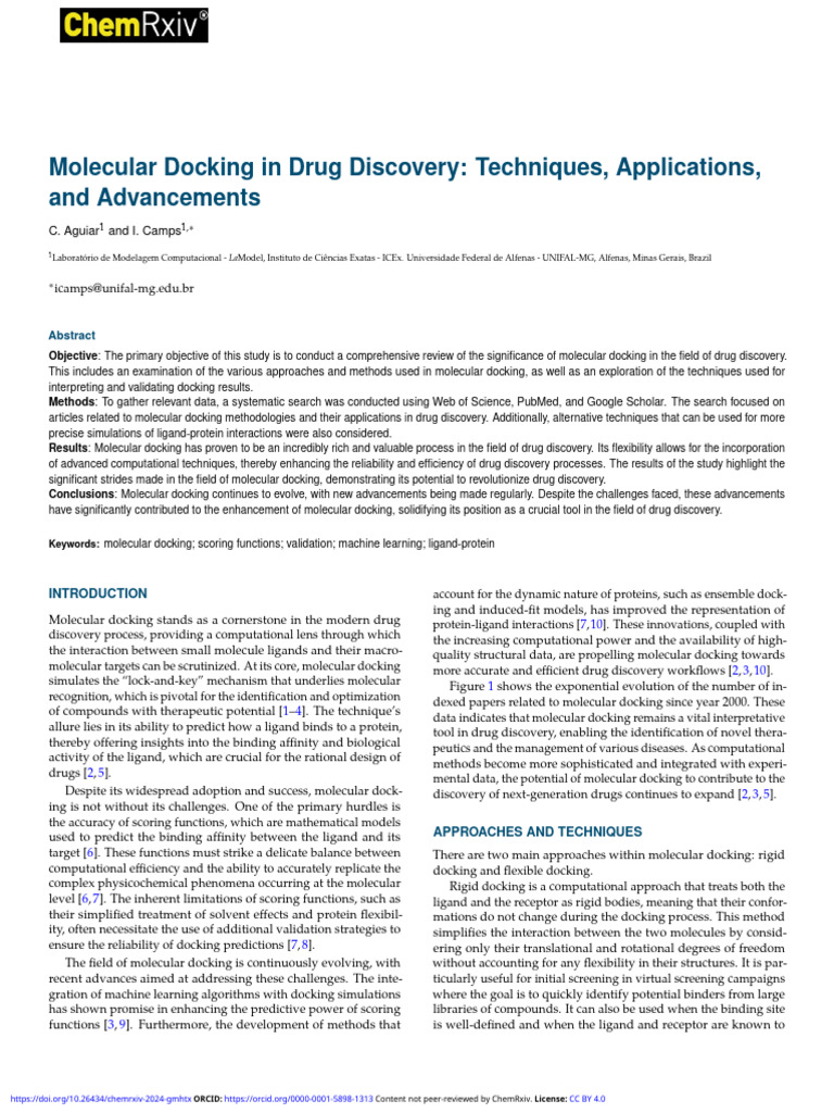Molecular Docking in Drug Discovery | PDF | Docking (Molecular ...