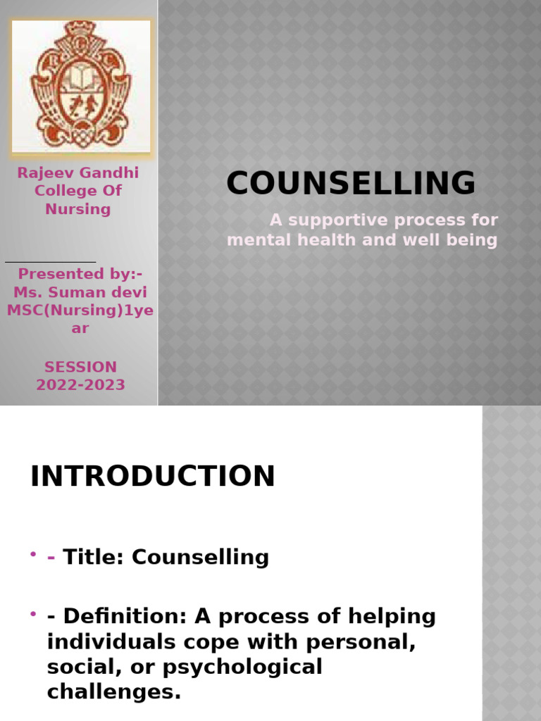 Counselling | PDF
