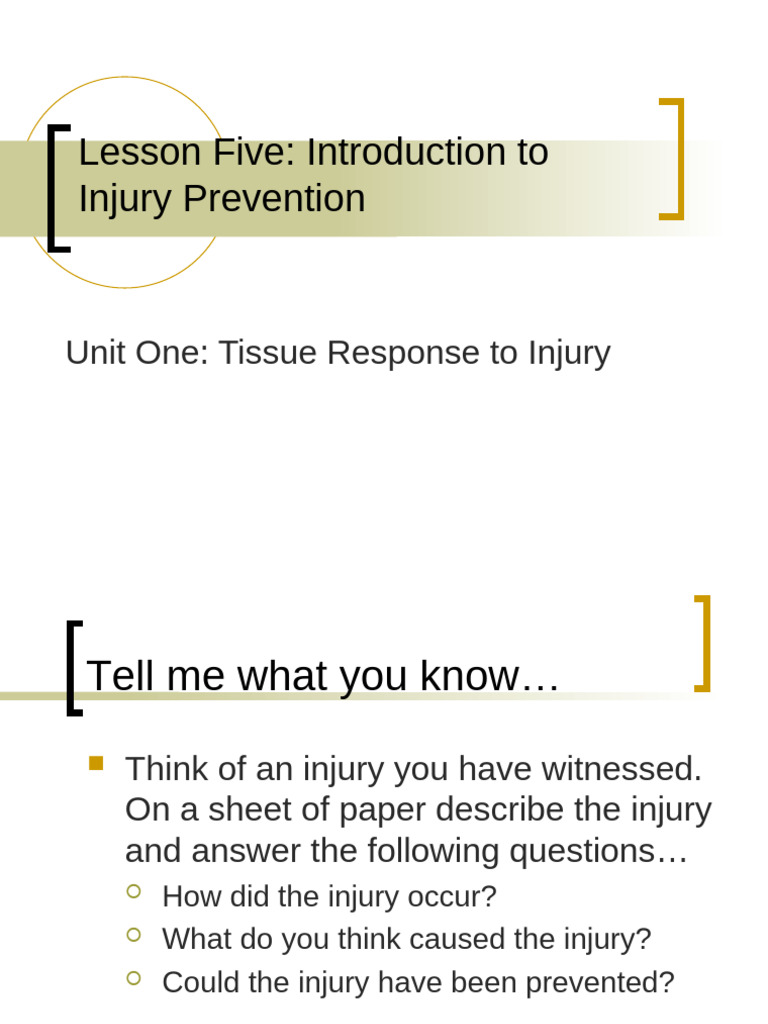 Injury Prevention Lesson | PDF | Medical Specialties