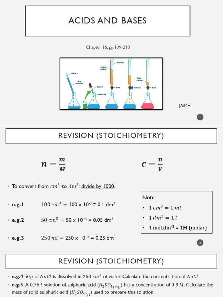 08 Acids Bases Slides MH | PDF | Acid | Hydroxide