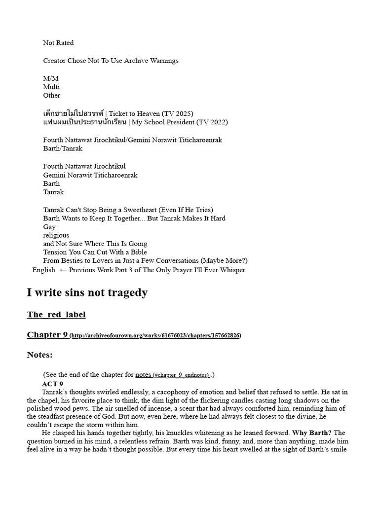 I write sins not tragedy - Chapter 9 - The - red - label - เด็กชายไม่ไป ...