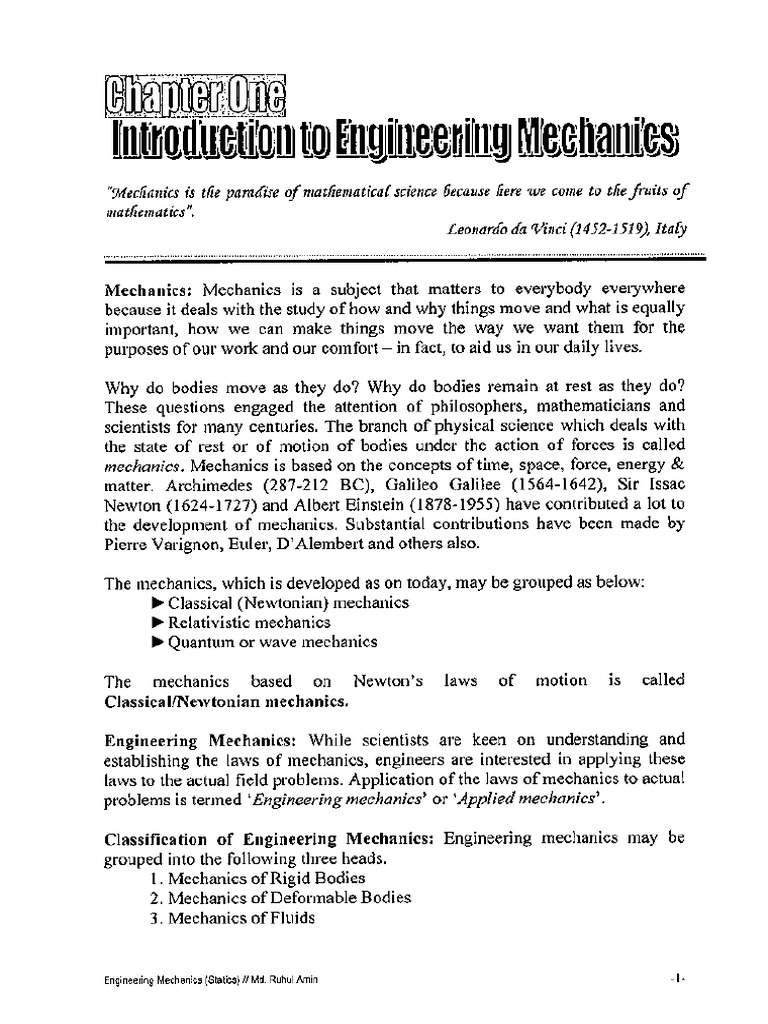 Engineering Mechanics | PDF