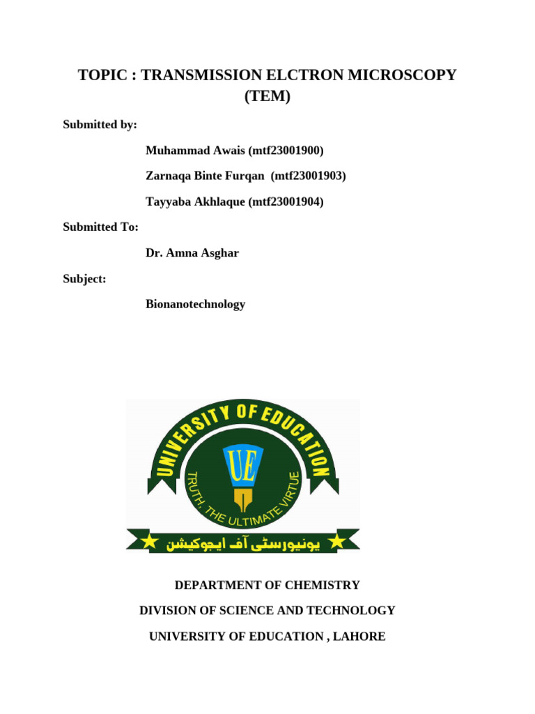 Transmission Electron Micros | PDF | Transmission Electron Microscopy | Microscope