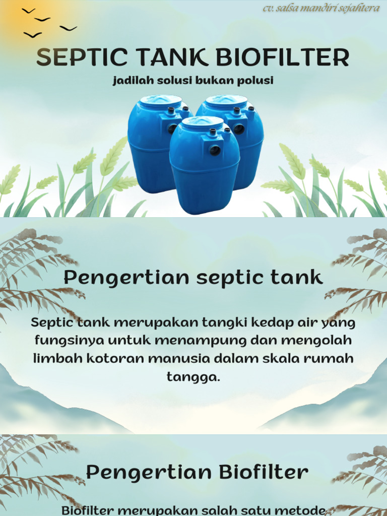 Panduan Septic Tank Biofilter | PDF