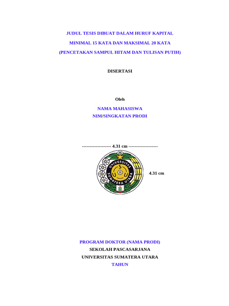 Format dan Penulisan Disertasi yang Benar | PDF