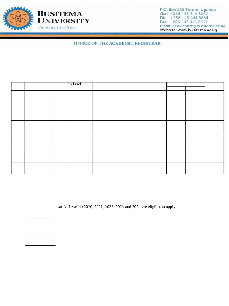 Final Advert 2025-2026 Extra 22 5 25 | PDF | Diploma | Bachelor's Degree