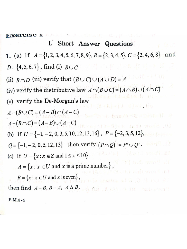 Exercise - Set, Relation Function | PDF
