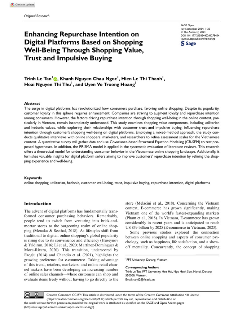 Enhancing Online Repurchase Intentions | PDF