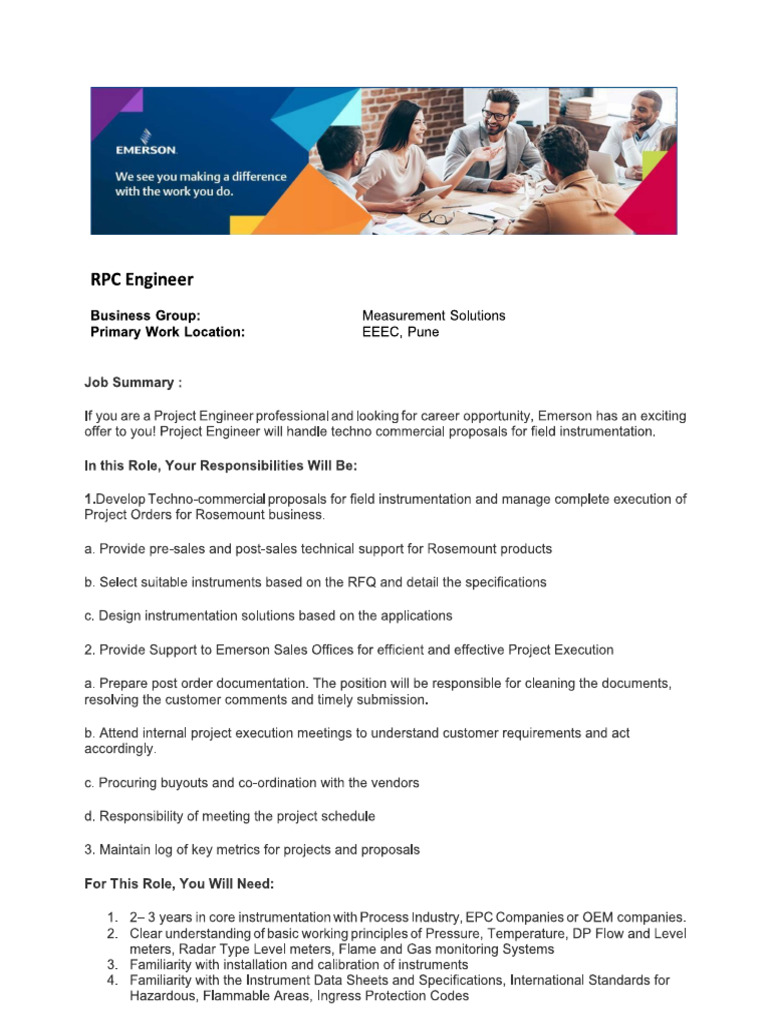 RPC Engineer JD | PDF