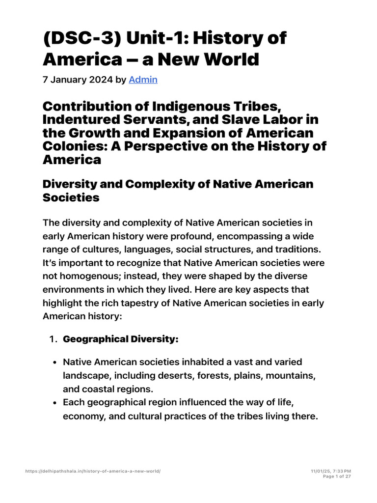 Diversity of Native American Societies | PDF | Atlantic Slave Trade ...