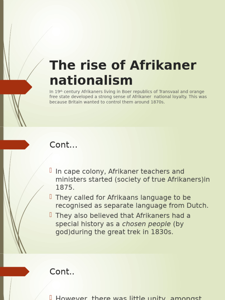 The Rise of Afrikaner Nationalism | PDF | Africa | South Africa