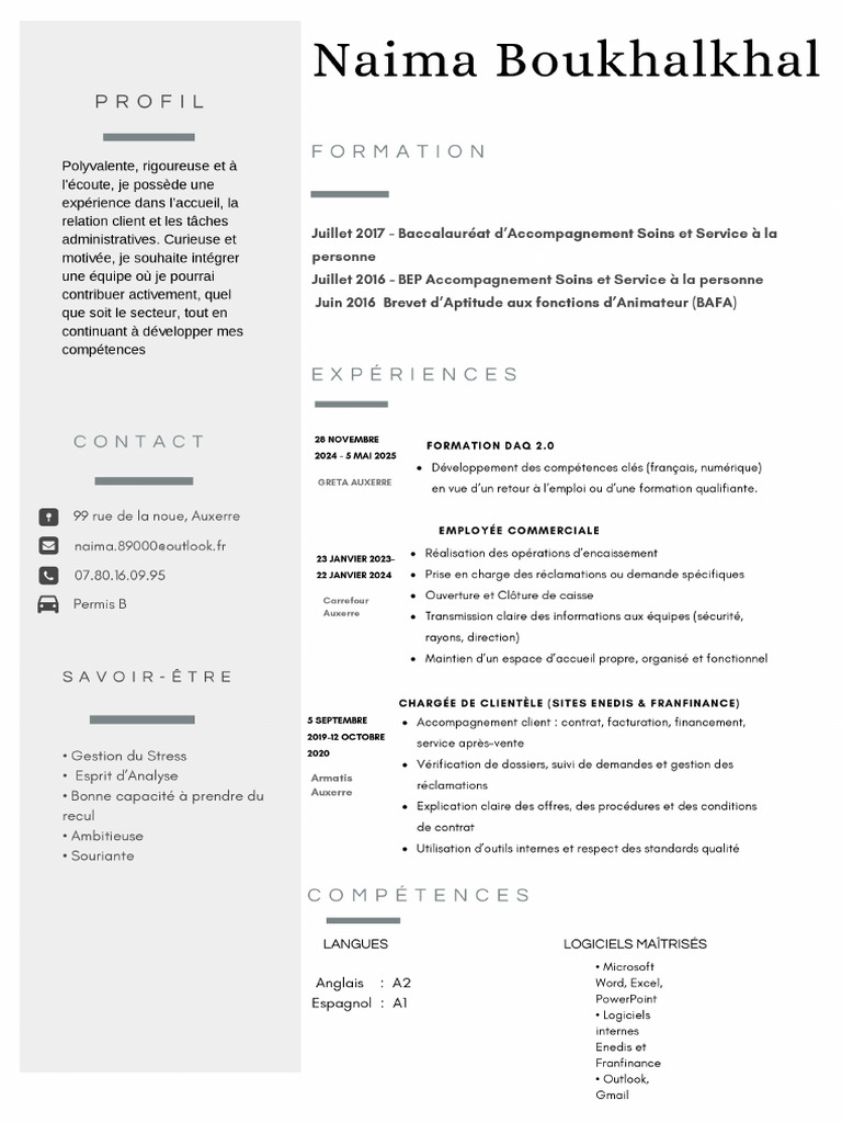 CV NAIMA B. | PDF