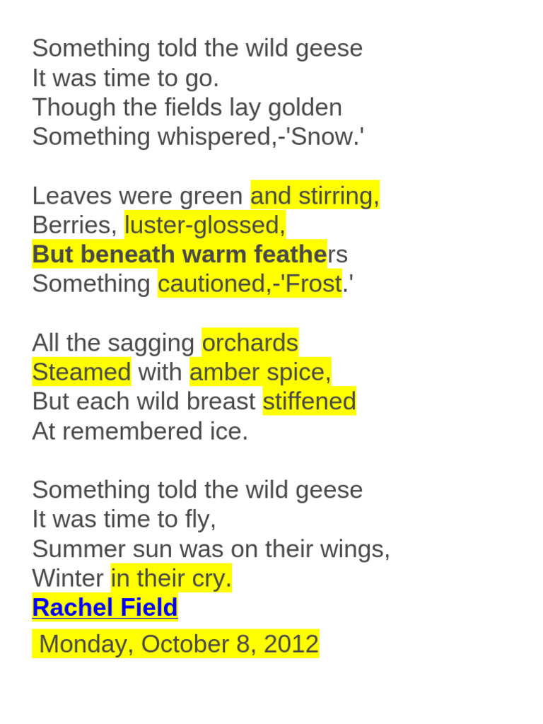 Something Told The Wild Geese | PDF