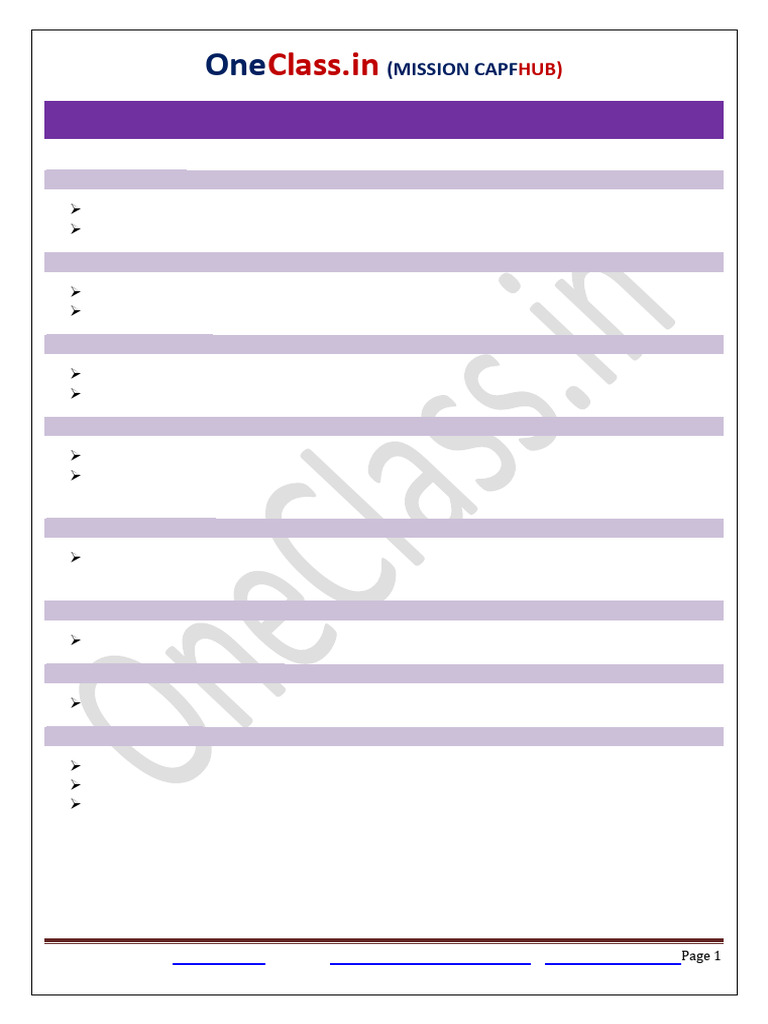 CAPF AC 2025 Comprehensive Booklist | PDF