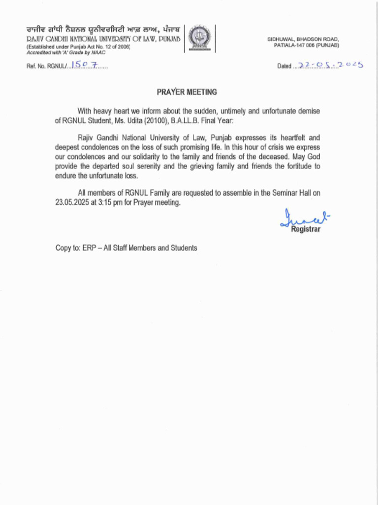 Prayer Meeting 1507 | PDF