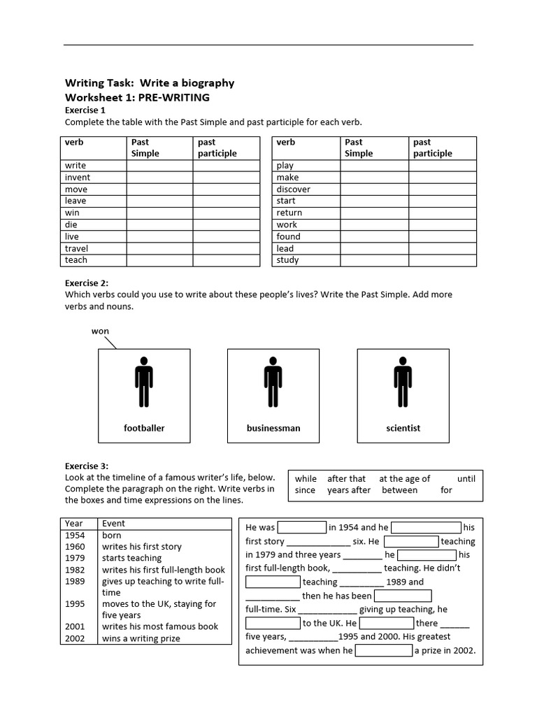 Writing A Biography | PDF | Verb | Linguistic Typology