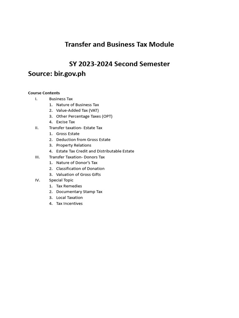 VAT OPT and Excise Module 1 | PDF | Value Added Tax | Taxes