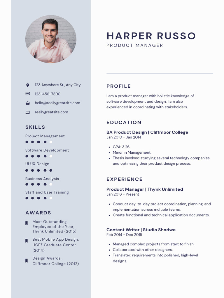 Experienced Product Manager Resume | PDF