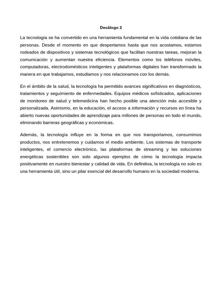 Decálogo 2 | PDF | Vida