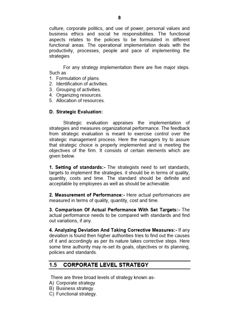TOPIC - 2 Levels of Strategic Management | PDF | Strategic Management ...