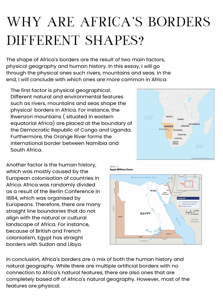 Africa's Borders: Geography vs. History | PDF | Africa | Global Politics