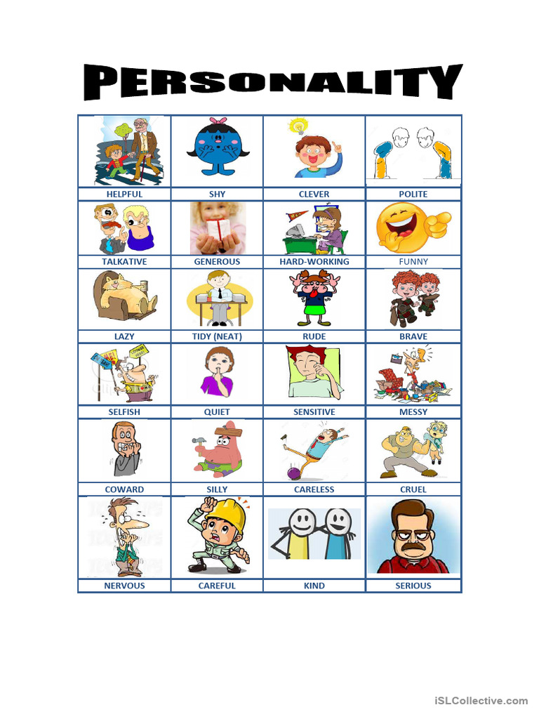 Personality With Pictures (A2) | PDF