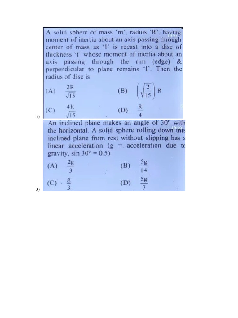 Rotational Cet Pyqs 2024 | PDF