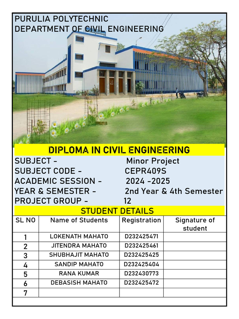 Purulia Polytechnic CIVIL Document1 | PDF | Vocational Education