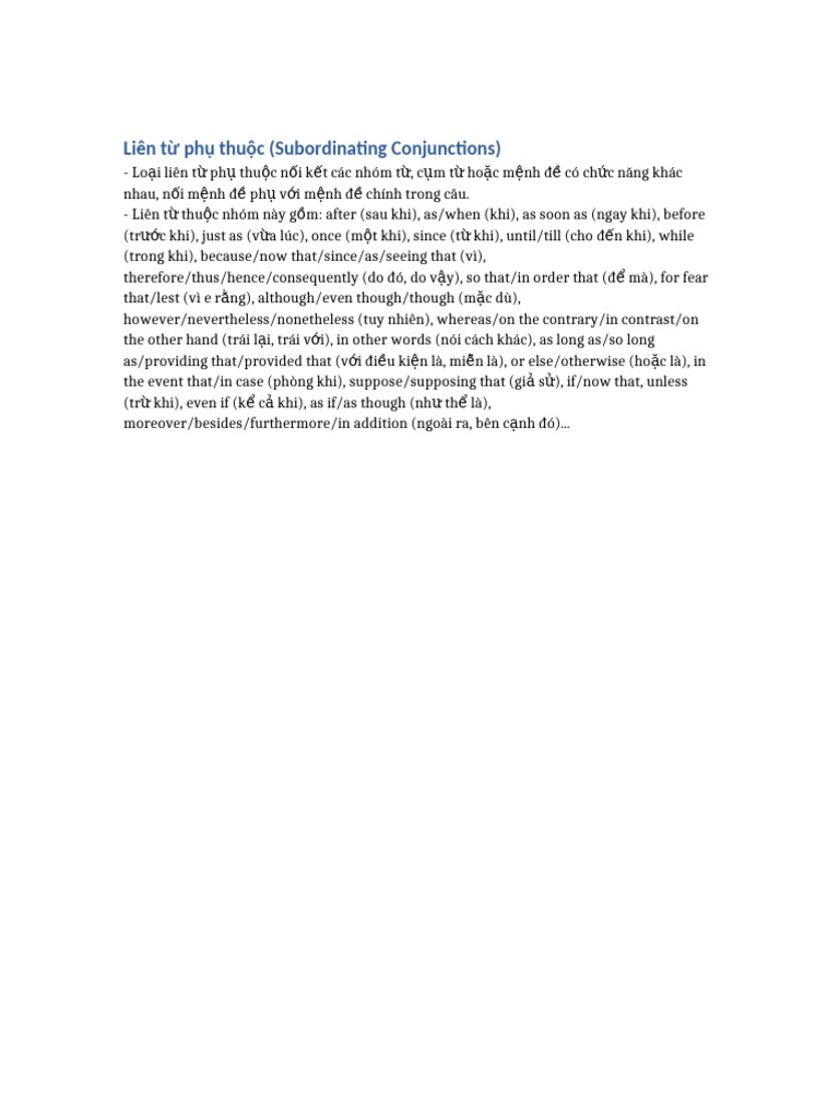 Lien Tu Phu Thuoc | PDF