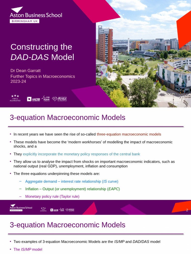 Lecture Pack 3a Constructing The DAD-DAS Model | PDF | Macroeconomics ...