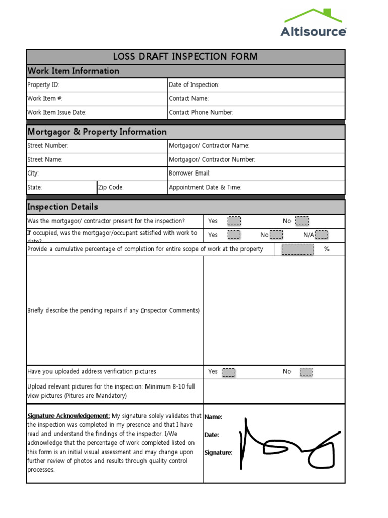 Property inspections documents and result pages | PDF
