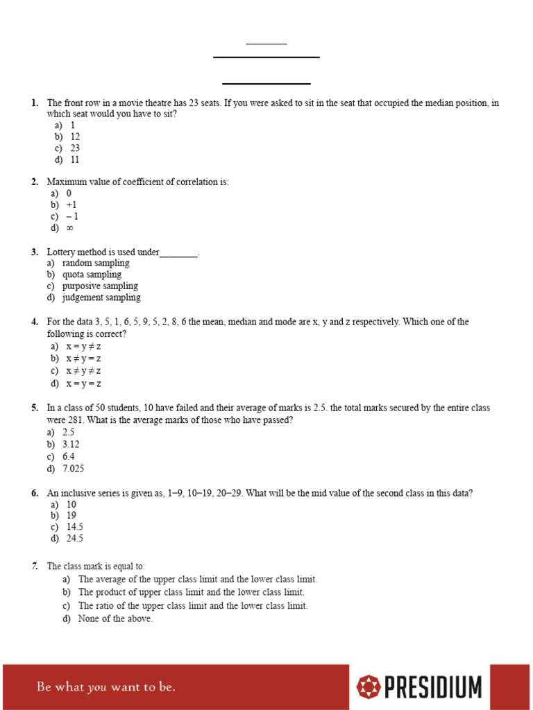 Grade 11 Statistics Practice Worksheet | PDF | Cost Of Living | Mean