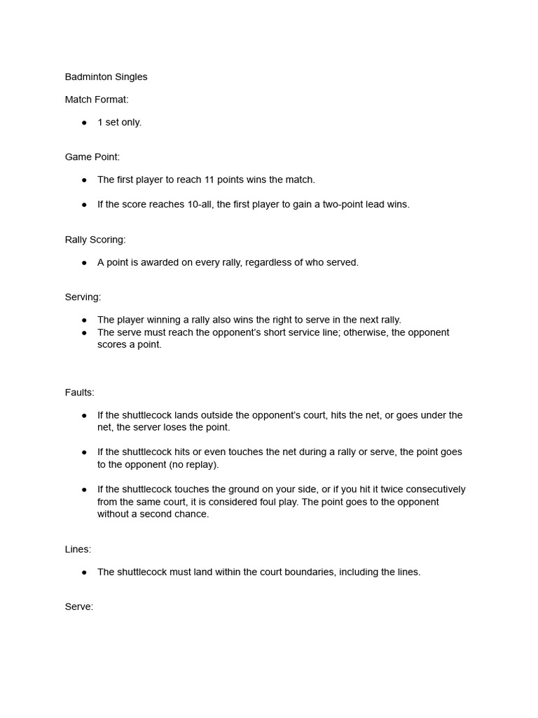 Badminton Rules Handbook | PDF | Sports | Athletic Sports