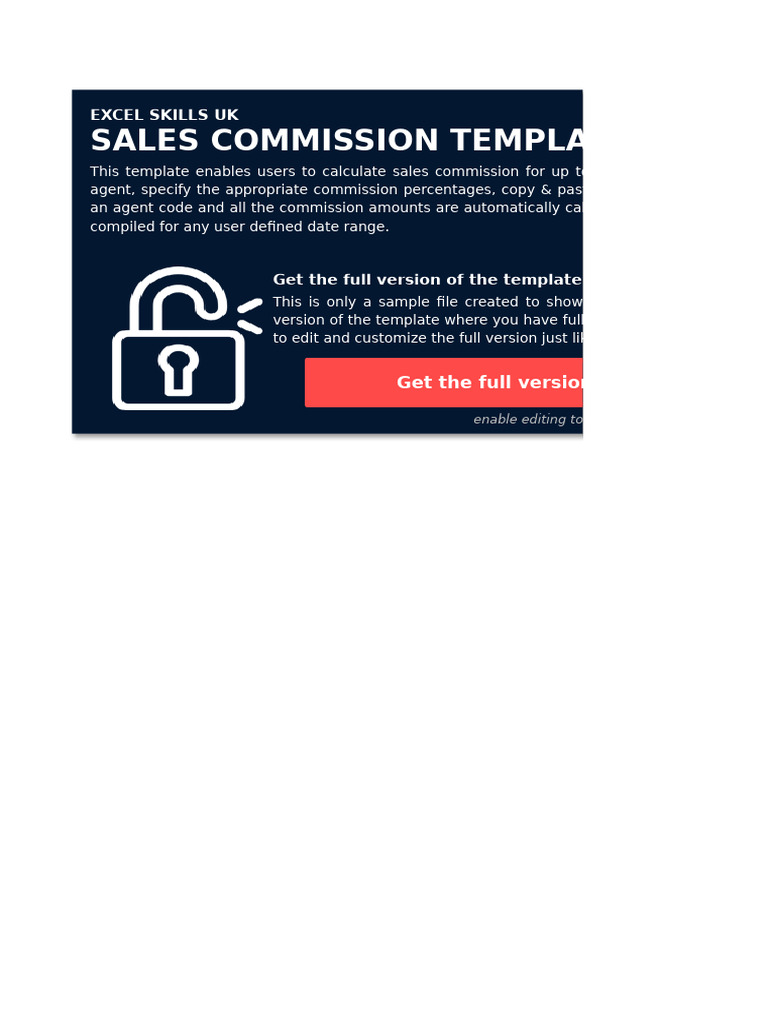 Sales Commission Sample | PDF | Microsoft Excel | Invoice