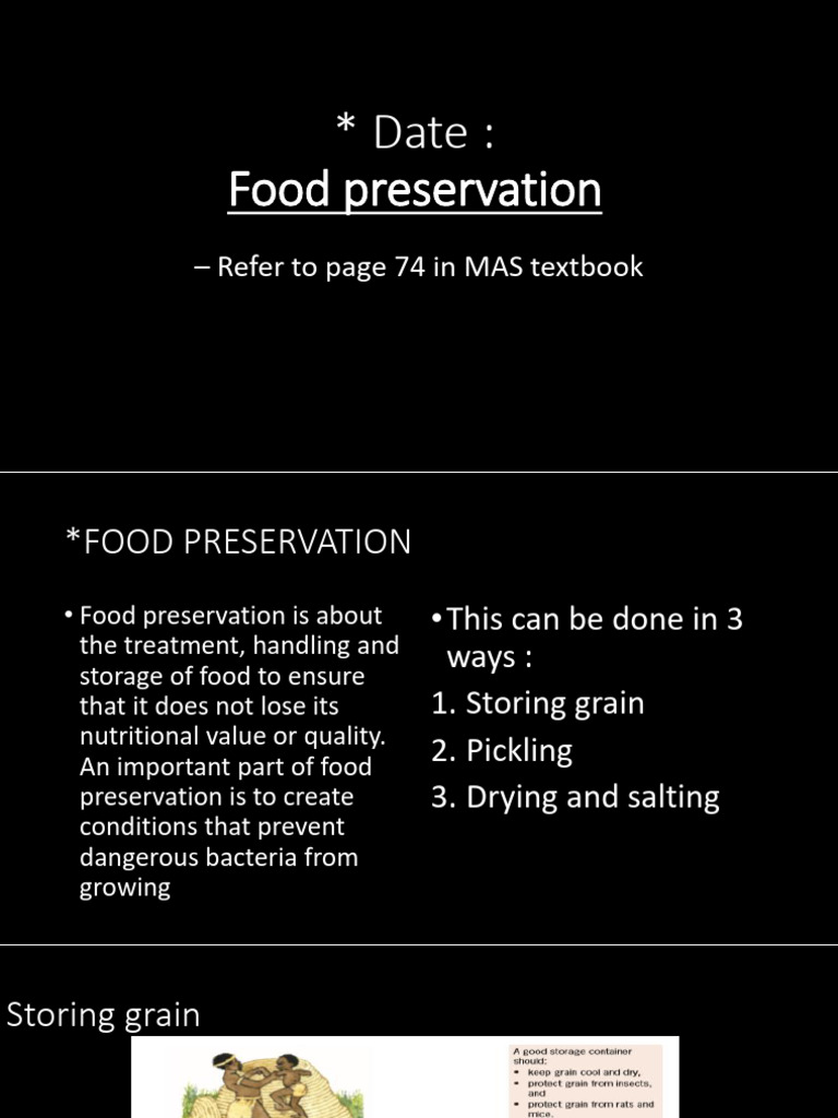 Food Preservation Techniques Explained | PDF | Food Preservation | Foods