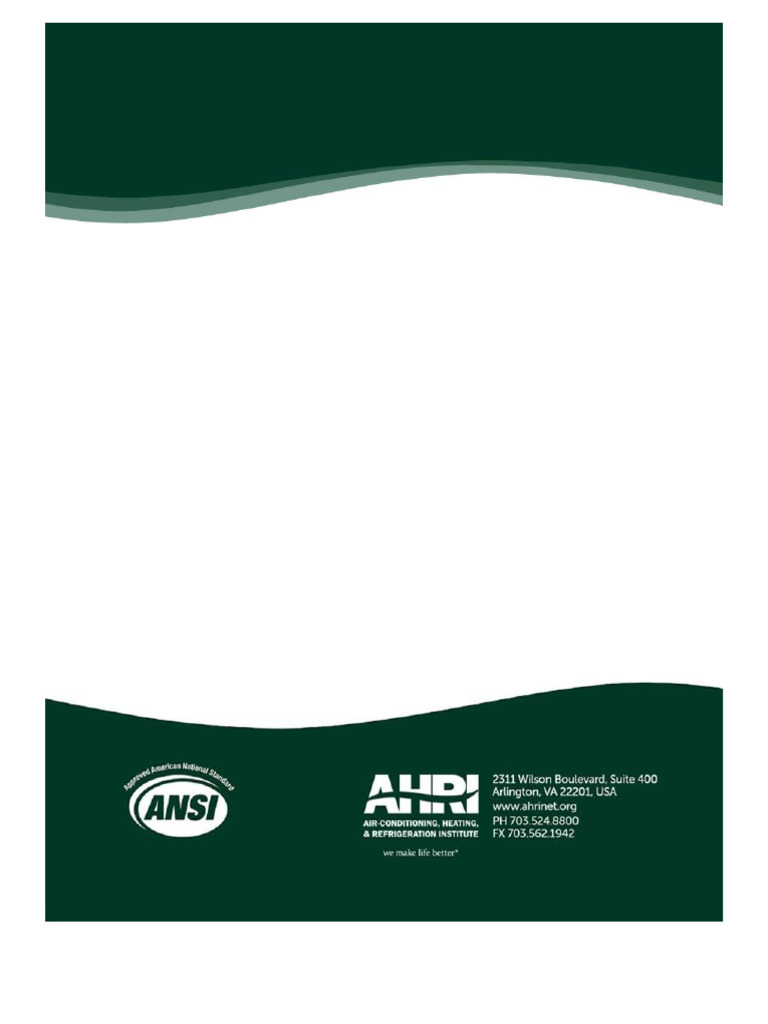 ANSI AHRI Standard 1520-2022 (SI I-P) 2022 Standard For Performance ...