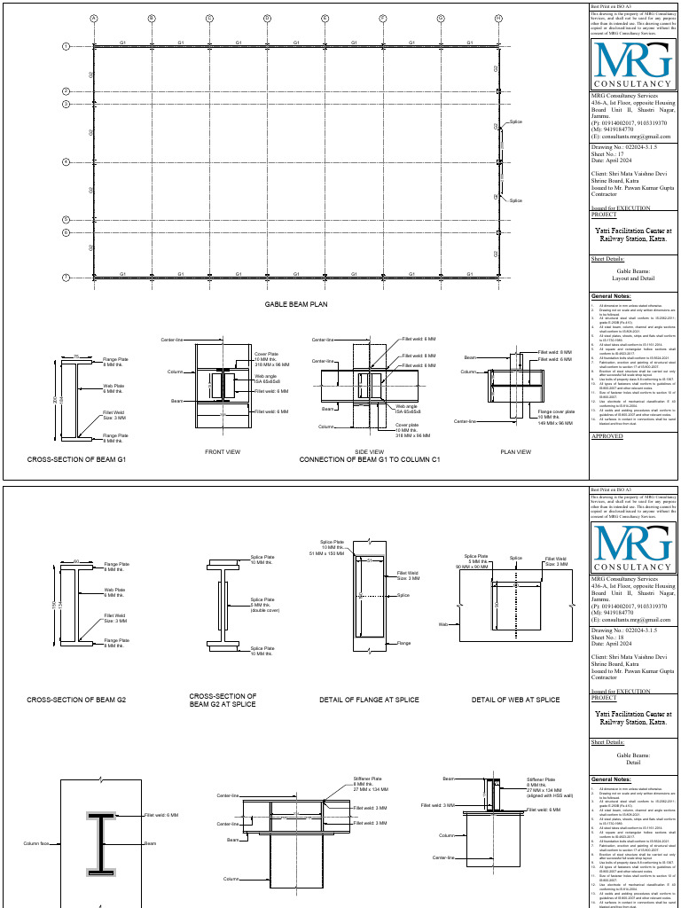022024-3.1.5 Sheet-17 To Sheet-24 | PDF | Column | Structural Steel
