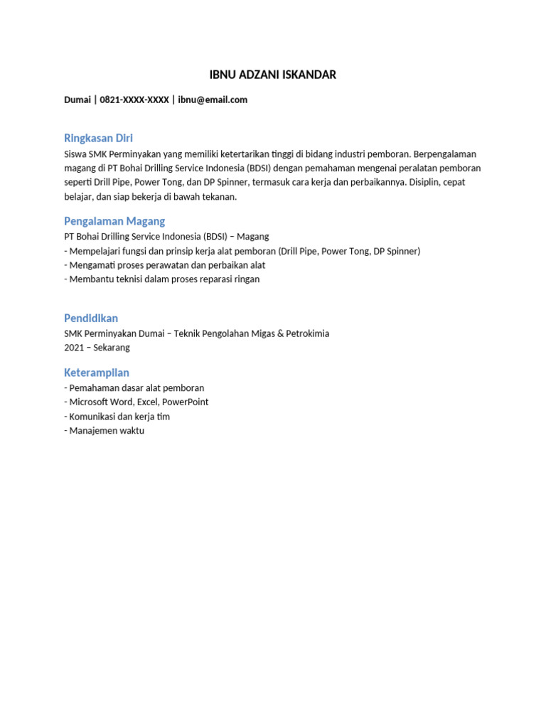 Resume Ibnu Adzani Iskandar | PDF