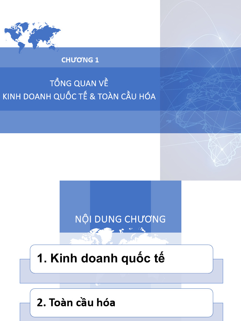 Chương 1 - Tổng Quan Về KDQT Và Toàn Cầu Hóa | PDF